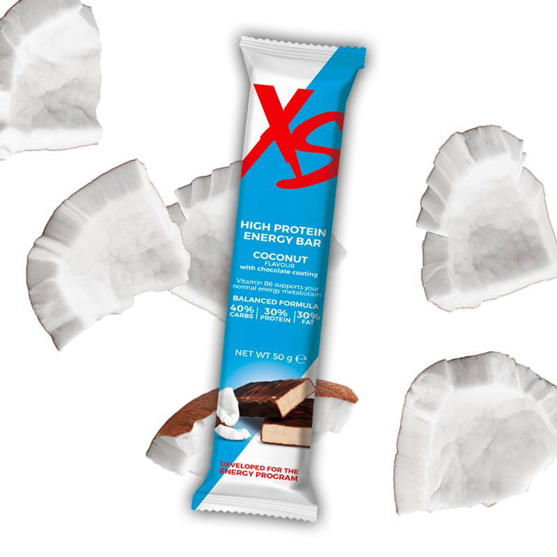 High Protein Energy Bar XS™ – Coconut flavour with chocolate coating