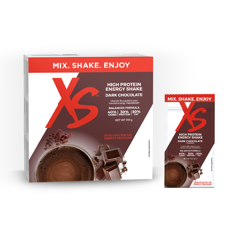 High Protein Energy Shake XS™ – Smaak: pure chocolade
